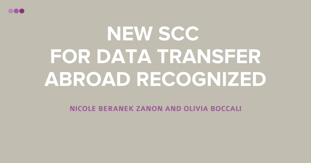 New SCC for Data Transfer abroad recognized | HÄRTING Rechtsanwälte