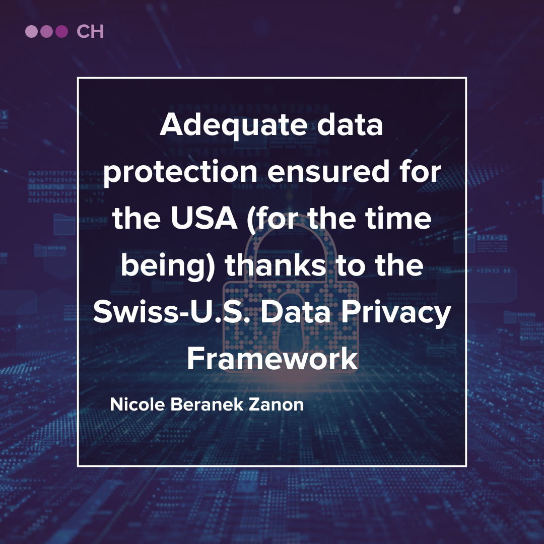 Adequate data protection ensured for the USA (for the time being ...