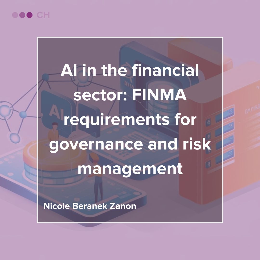AI in the financial sector: FINMA requirements for governance and risk ...